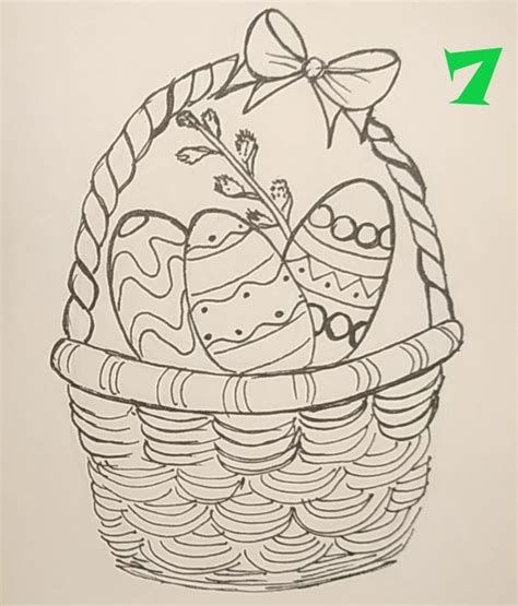 Як намалювати великодній кошик з пасхальними яєчками Ravlyk