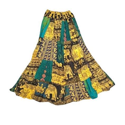 Patchwork Cotton Skirt Nz