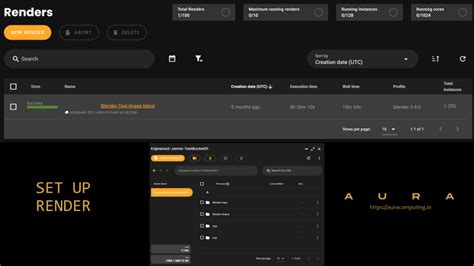 blender render farm aura computing