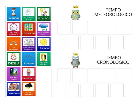 Tempo Meteorologico O Tempo Cronologico Ordenar Por Grupo