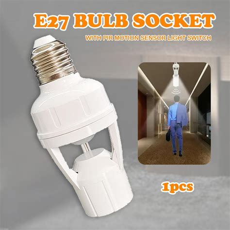 Jual E27 Smart Fitting Lampu Dengan Motion Sensor Gerak Otomatis