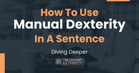 Whats Manual Dexterity At Laverne Gonsales Blog