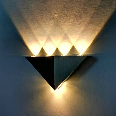 Ywxlight 5w 삼각형 창조적 인 Led 벽 램프 복도 통로 조명 바 침실 거실 벽 장식 조명 따뜻한 화이트