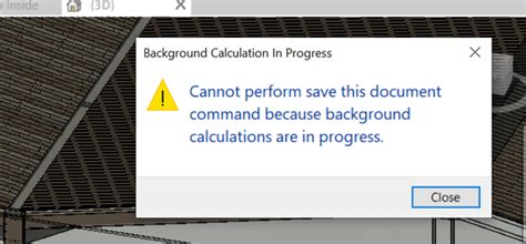 Cannot Perform Save This Document Command Because Background Calculations Are In Progress