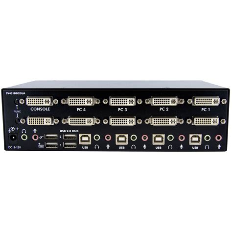Startech Com Port Dual DVI USB KVM Switch W Audio USB HubShare A Keyboard Mouse And Dual