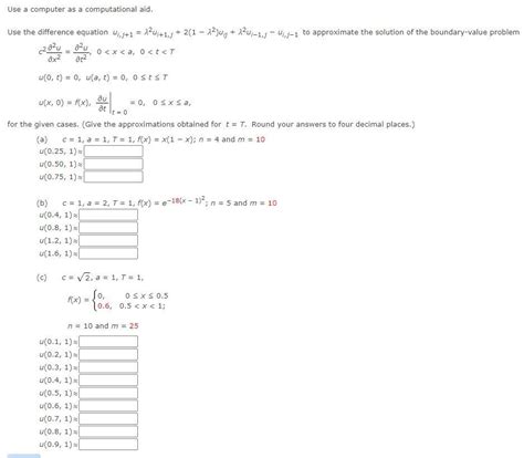Solved Use A Computer As A Computational Aid Use The