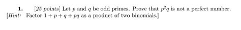 Solved Points Let P And Q Be Odd Primes Prove That Chegg Com