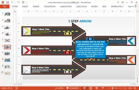 Animated Road PowerPoint Template