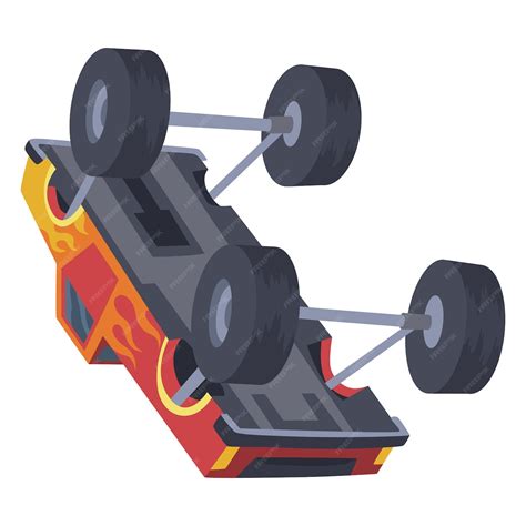점핑 몬스터 트럭 쇼 큰 바퀴가 달린 밝고 화려한 만화 자동차 랠리 4x4 컴퓨터 또는 모바일 게임을 위한 대형 타이어가 달린