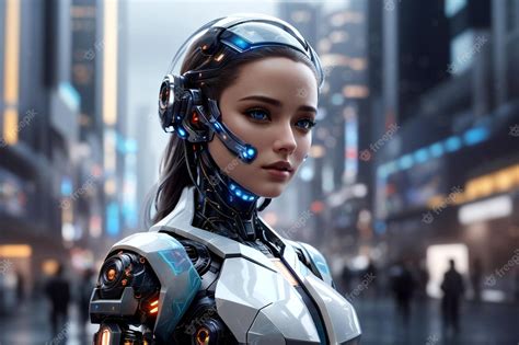 Premium Ai Image Artificial Intelligence Modern Female Humanoid Robot