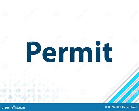 Permit Modern Flat Design Blue Abstract Background Stock Illustration