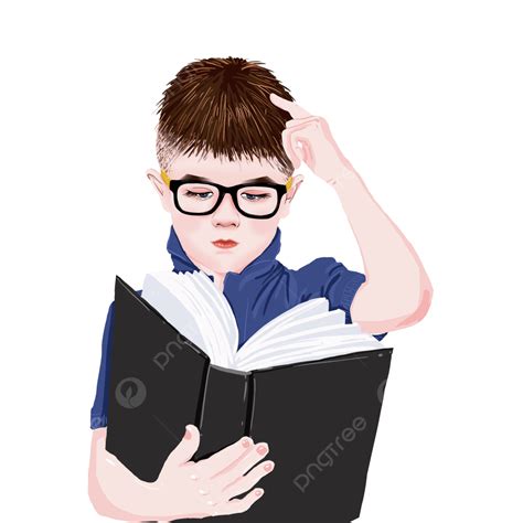 손 으로 책 일러스트 을 그 리 는 소년 도안 요소 소년 캐릭터 책 Png 일러스트 및 Psd 이미지 무료 다운로드