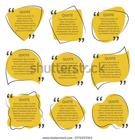 Quote Box Frame Set Text Speech Stock Vector Royalty Free 1976293361