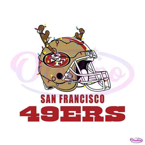 San Francisco 49ers Helmet Deer Antlers Svg Digital Download Oladino