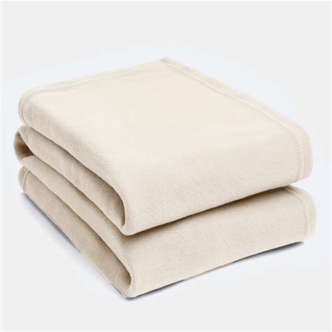 Ohs Plain Fleece Throw Natural 120 X 150cm