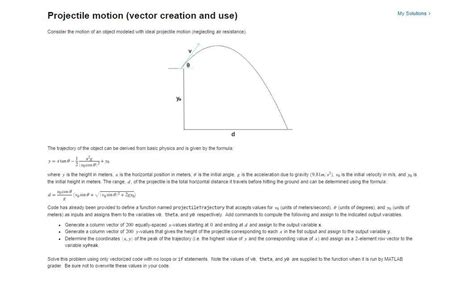 Projectile Motion Vector Creation And Use My
