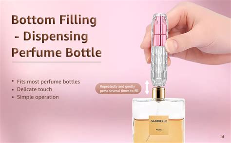 Honzuen Perfume Atomiser 5ml Travel Refillable Bottle 5 Pack Mini Perfume Refill Bottles For