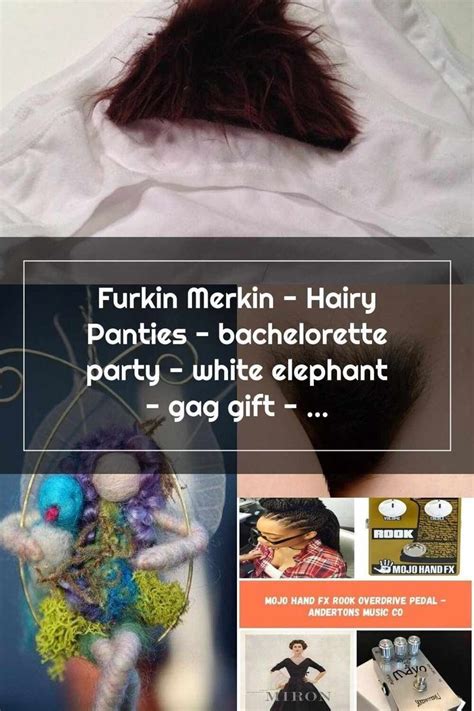 Hairy Muff Furkin Merkin Hairy Panties Bachelorette Party White