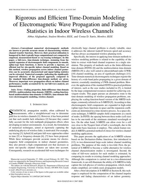 Pdf Rigorous And Efficient Time Domain Modeling Of Electromagnetic