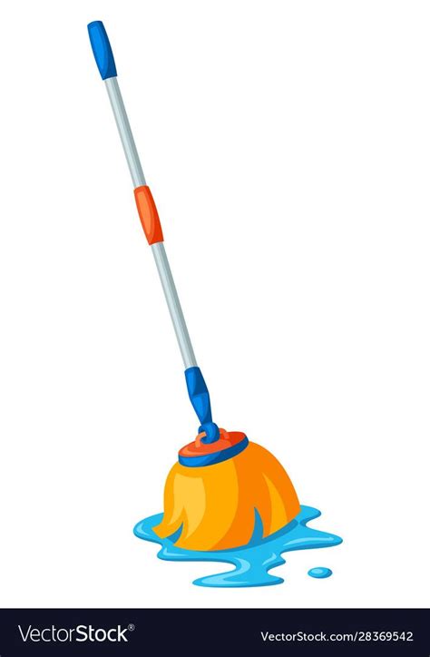 Wet Mop Vector Image On Vectorstock Wet Mops Save Water Poster