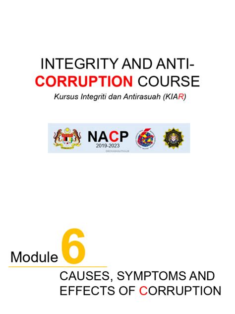 Notes 6 Causes Symptoms And Effects Of Corruption Pdf Cost Of