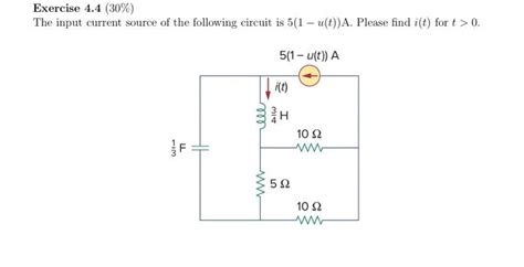 solved exercise 4 4 30 the input current source of the
