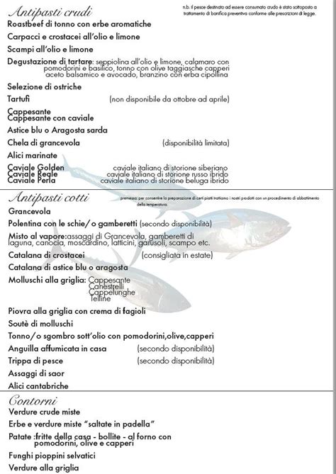 Menu At Trattoria Al Passo Pizzeria Venice