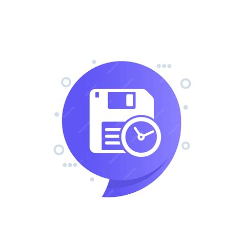 Premium Vector Backup Time Vector Icon With A Floppy Disk