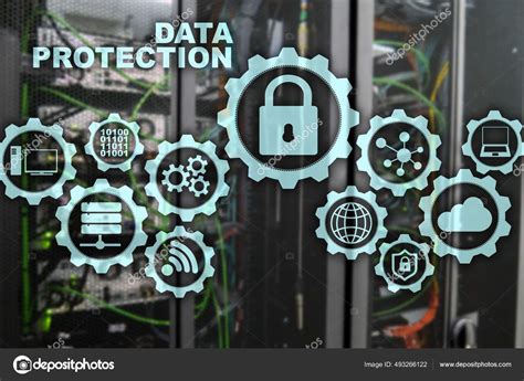 Server Data Protection Concept Safety Information Virus Cyber Digital Internet Stock Photo By