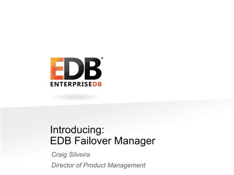 Introducing Edb Failover Manager Pdf