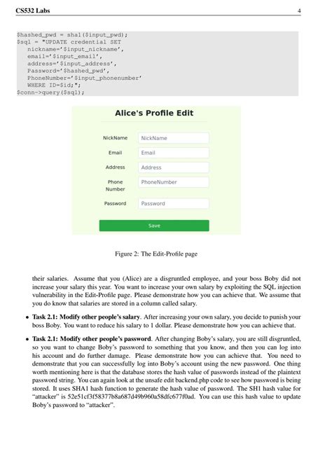 Cs532 Labs Lab2 Sql Injection Attack Lab 1 Overview