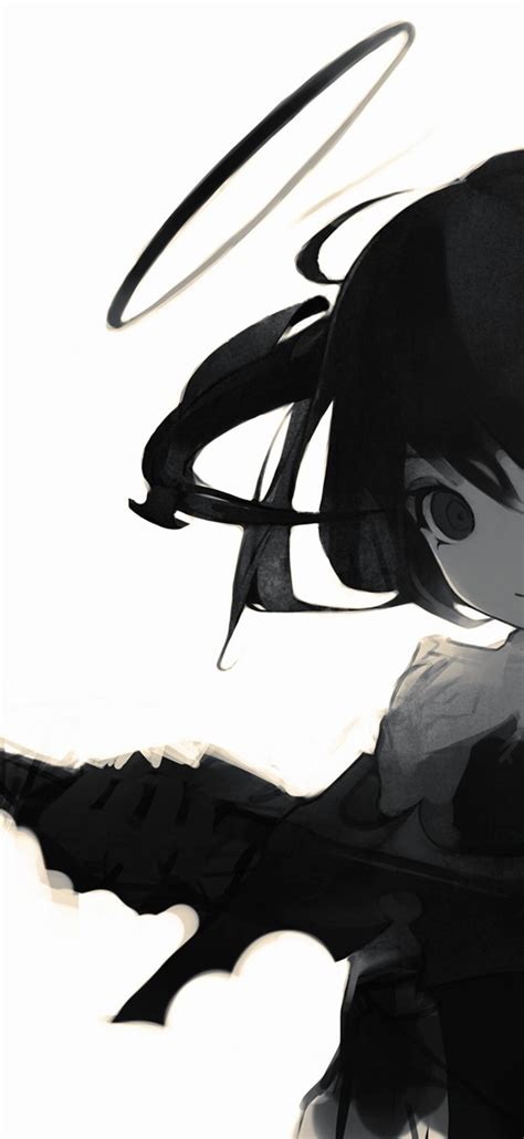 Обои обои аниме девушка монохромный преобразовывать 1125x2436 Iphone X Xs от Jorik картинки