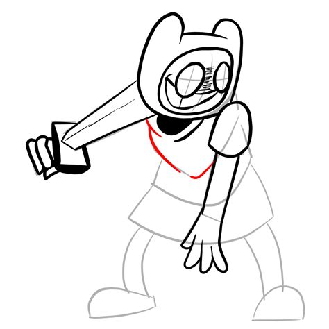 How To Draw Finn FNF Pibby Corrupted Sketchok Easy Drawing Guides