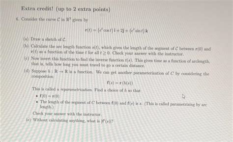 Solved Extra Credit Up To 2 Extra Points 6 Consider The Chegg Com