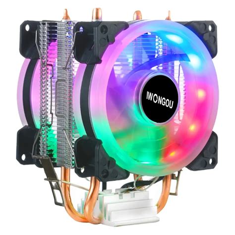 Iwongou X99 Processor Cooler Lga2011 2 Heatpipes Radiator 90mm Rgb Fan 3pin Cooling Cpu For