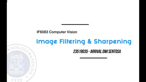 Computer Vision Image Filtering Dan Sharpening Pada Python Tanpa