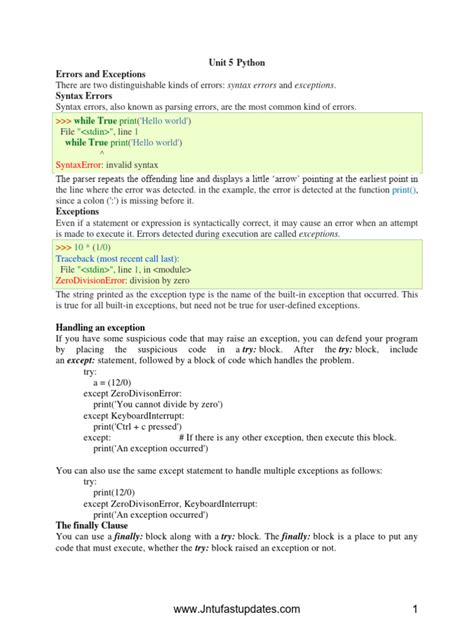 Python Programming Unit 5 Pdf