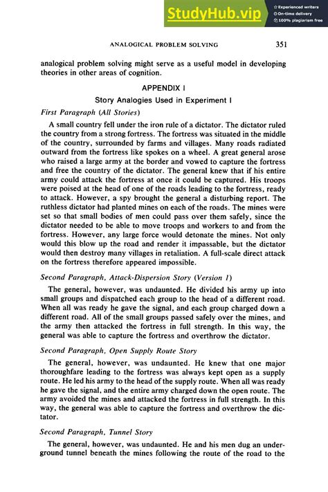 Analogical Problem Solving Pdf