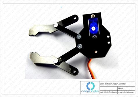 Robotic Gripper Assembly Robo India Tutorials Learn Arduino