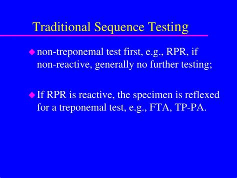 Ppt Overview Of Reverse Sequence Syphilis Testing Powerpoint