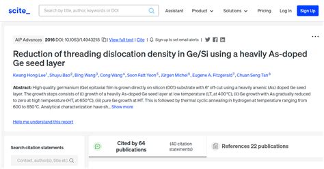 reduction of threading dislocation density in ge si using a heavily as