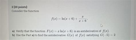 solved 2 [20 points] consider the function