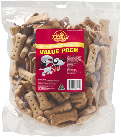The Healthy Pet Treat Co Dog Biscuits Beef 18kg Value Pack The