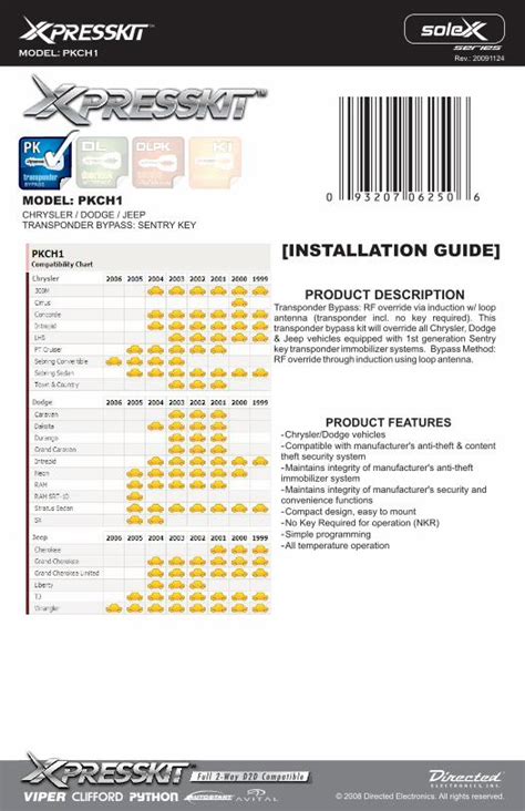 PDF TRANSPONDER BYPASS SENTRY KEY INSTALLATION GUIDE Transponder Bypass RF Override Via