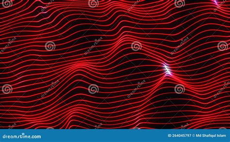 Red Color Trapcode Form Wave Background Creative Digital Wave Texture Stock Image Image Of