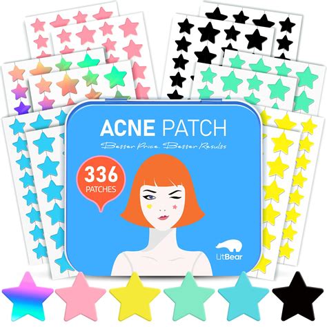 Litbear Acne Patch Pimple Patch 6 Colors 336 Dots Star