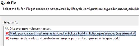 Java Get Rid Of Pom Not Found Warning For Orgeclipsem2elifecycle