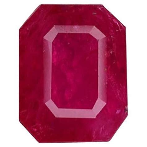 Gia Certified 2 3ct Octagonal Burma Ruby For Sale At 1stdibs