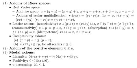 Equational Axioms Of Modal Riesz Spaces Download Scientific Diagram