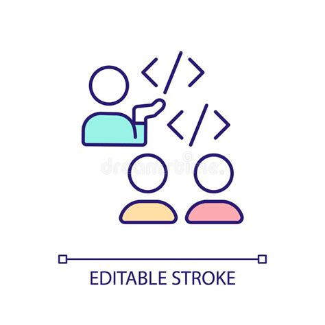 Coding Training Rgb Color Icon Stock Vector Illustration Of Expertise Development 268616739